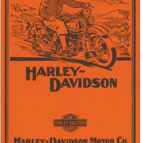 Vintage Harley Davidson Poster Etsy