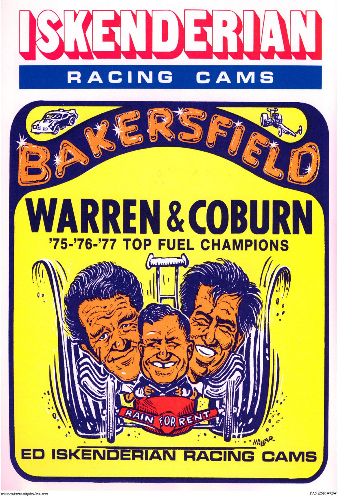 Vintage Reproduction Racing Posters Isky Cams Top Fuel Champions - Etsy