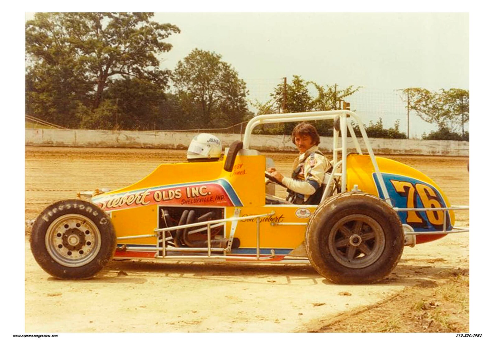 Vintage Reproduction Racing Poster Bubby Jones USAC Sprint - Etsy