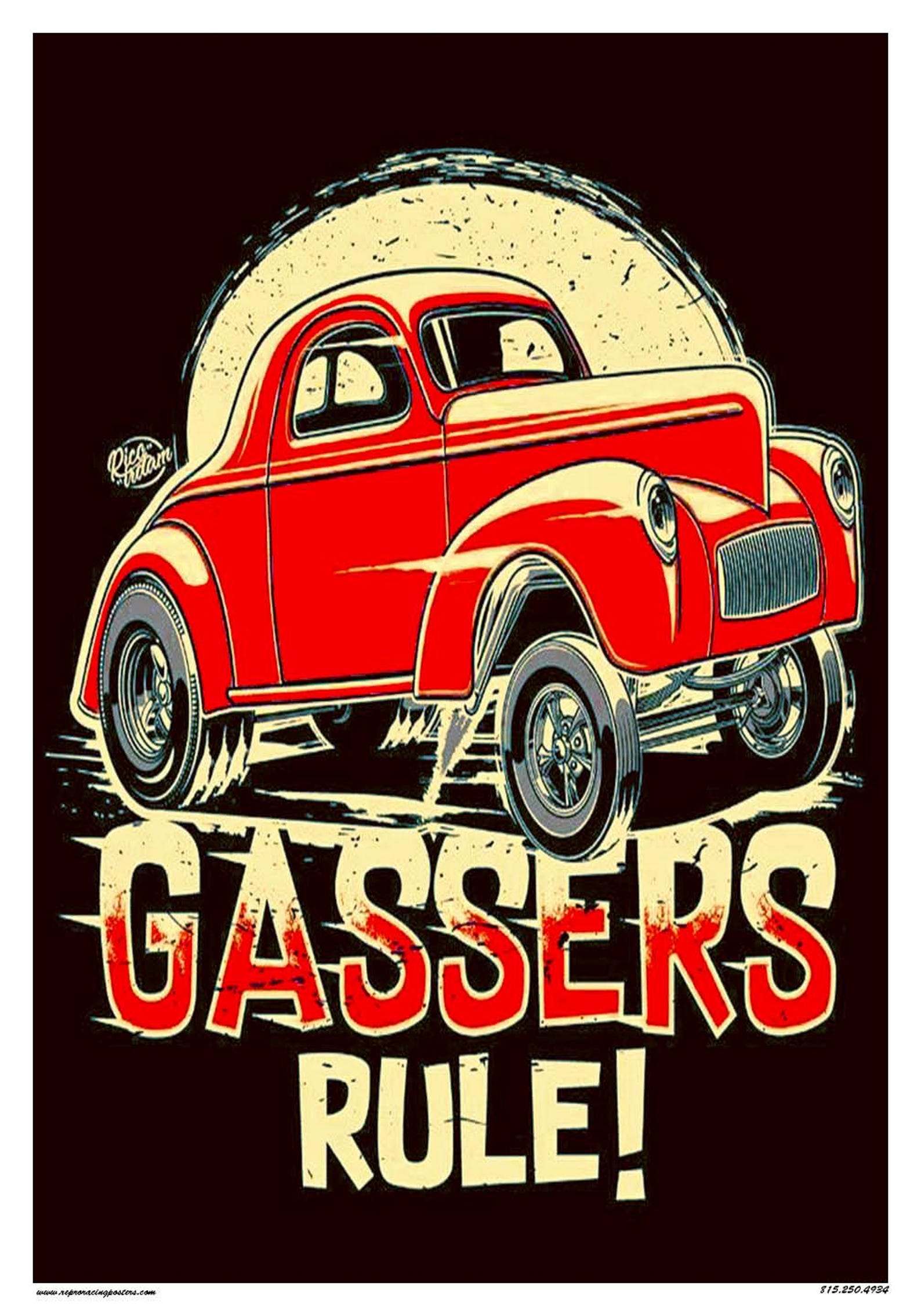 Vintage Reproduction Racing Poster Gassers Rule Cartoon Garage Art - Etsy