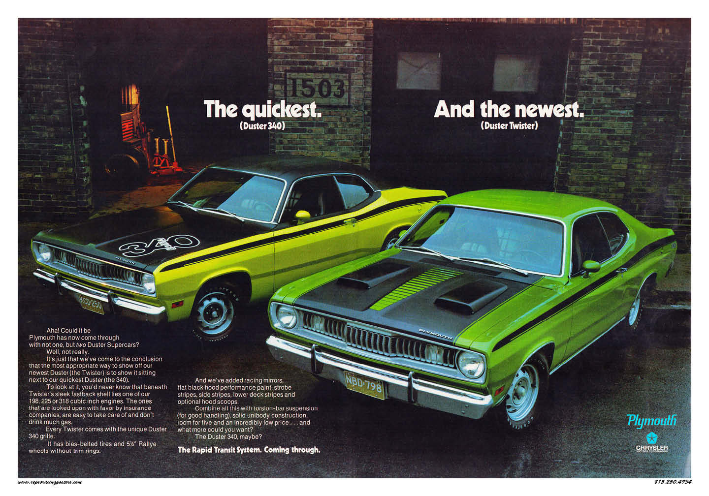 Vintage Reproduction Poster Plymouth Dusters and Demons Muscle Cars - Etsy