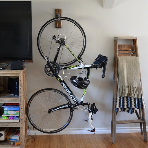 The Moose Wall Mounted Double Bike Rack Bike Shelf - Etsy