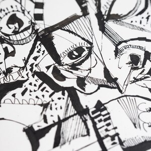Buddies - Original, Signed, Modern, Abstract, Expressionist, Surreal ...