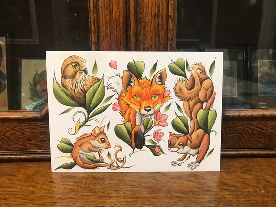 Neo Traditional Animal Tattoo