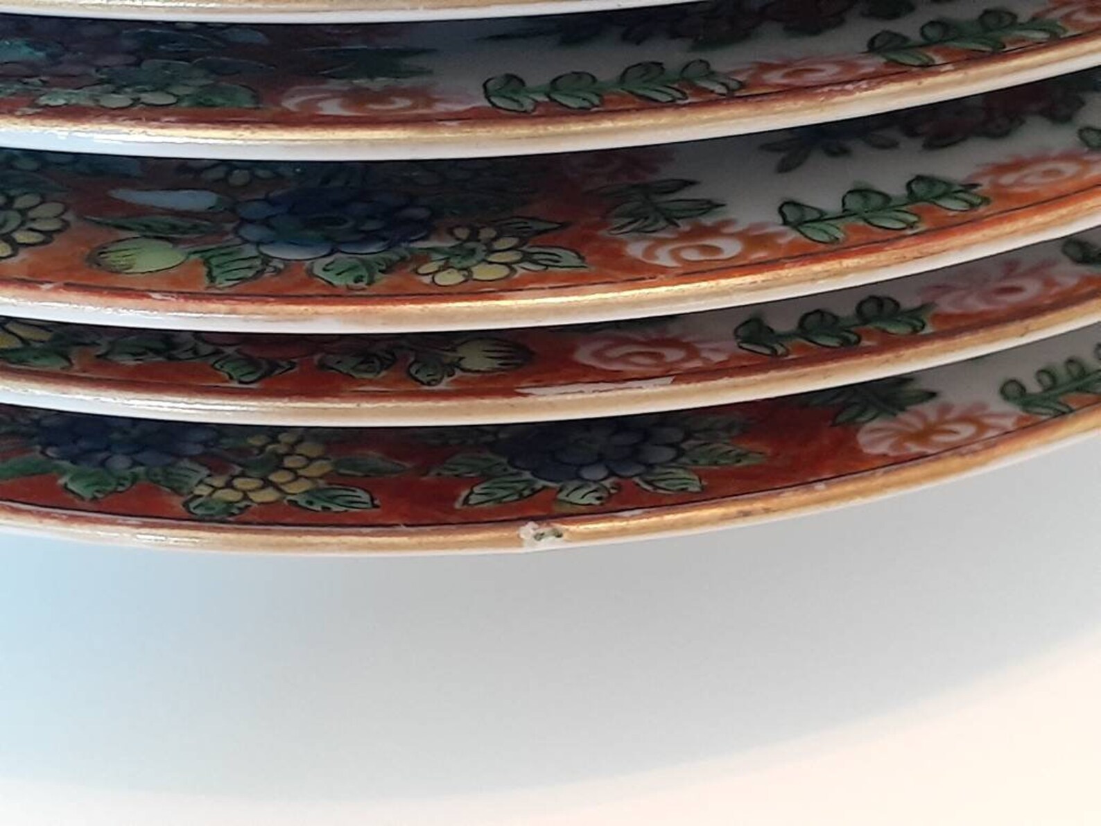 Rose Canton Plates With Peacocks Peonies Birds and Butterflies - Etsy