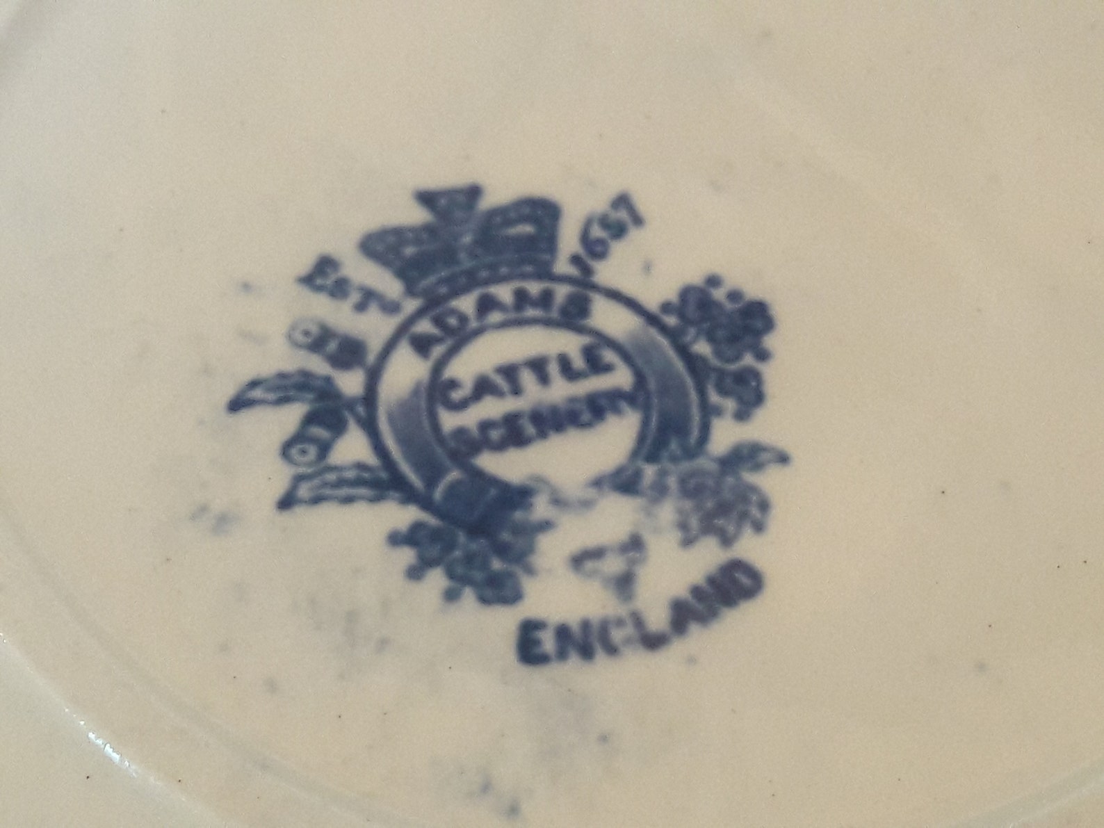 Antique Adams Cattle Scenery Blue China Saucers - Etsy