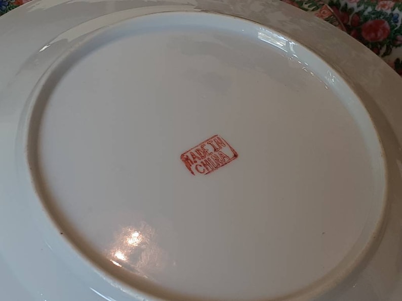 Rose Canton Plates With Peacocks Peonies Birds and Butterflies - Etsy