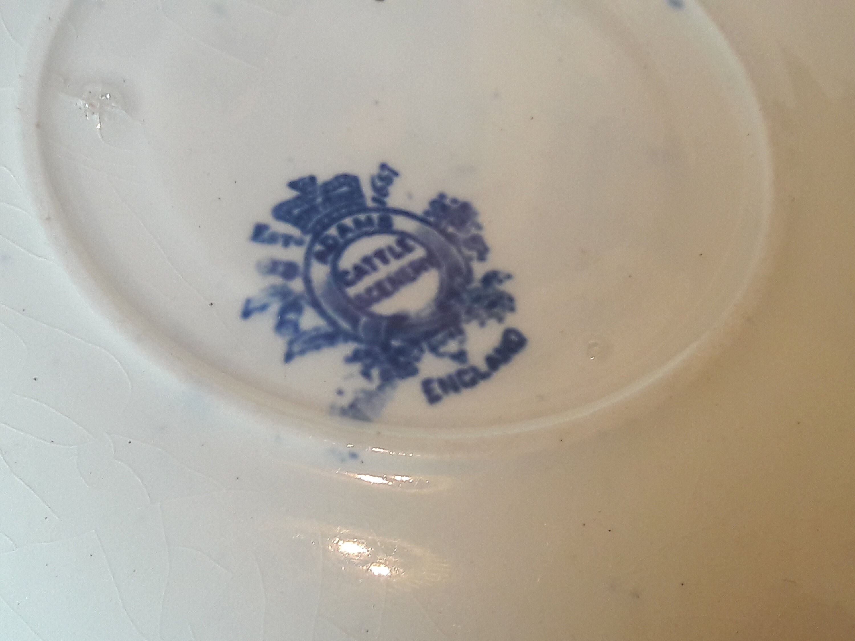 Antique Adams Cattle Scenery Blue China Saucers - Etsy