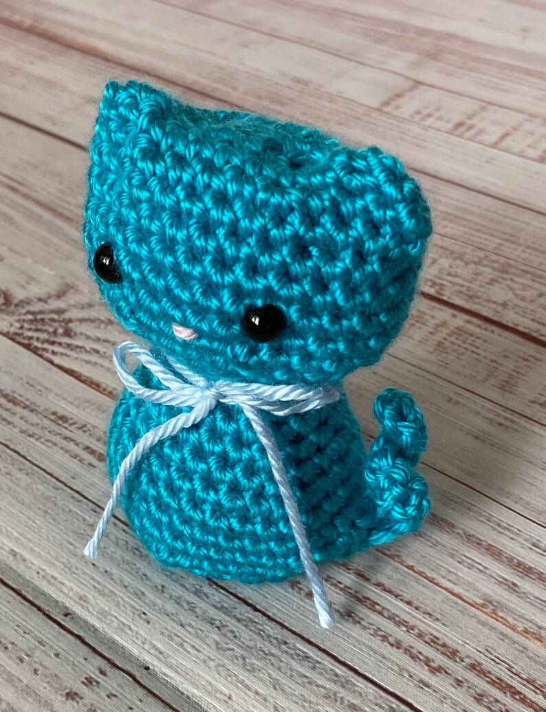 Blue Tiny Cat Plush, Teal Cat Plushie, Cat Stuff for Women, Stuffed ...