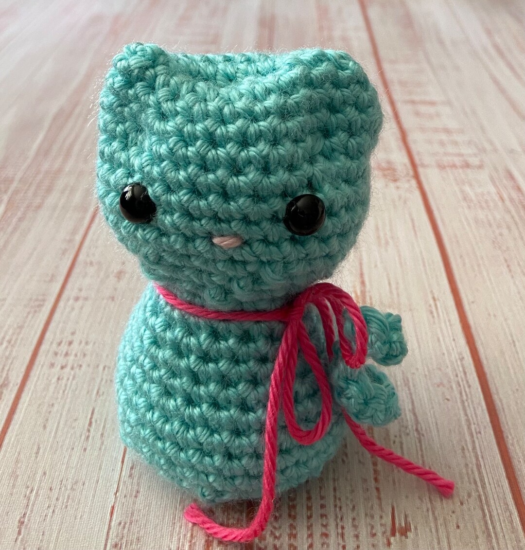 Aqua Cat Stuffed Animal, Cat Stuffed Toy, Cat Stuffy, Amirgurumi Aqua ...
