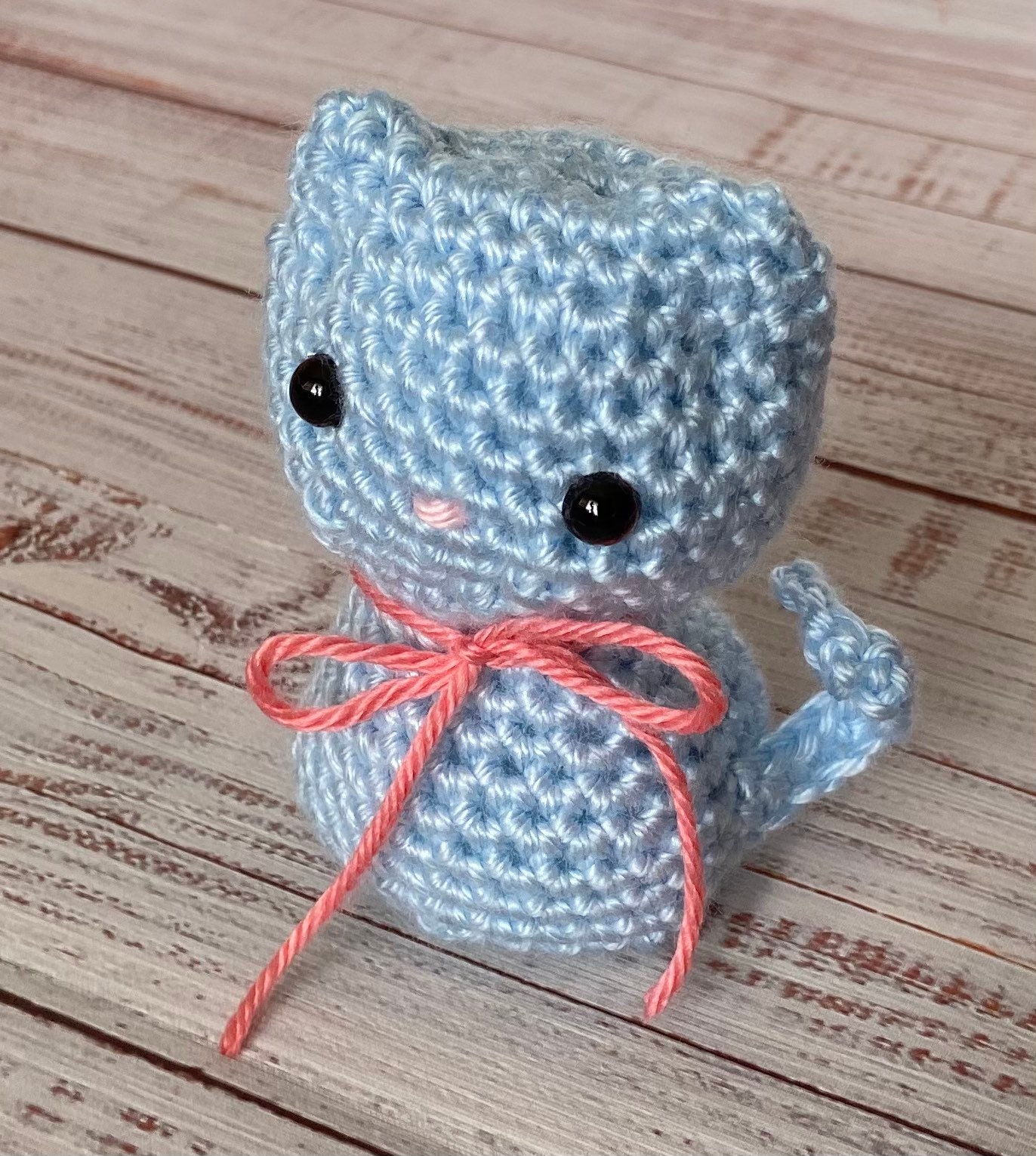 Baby Blue Cat Plushy, Blue Tiny Cat Stuffy, Small Light Blue Cat Plush ...