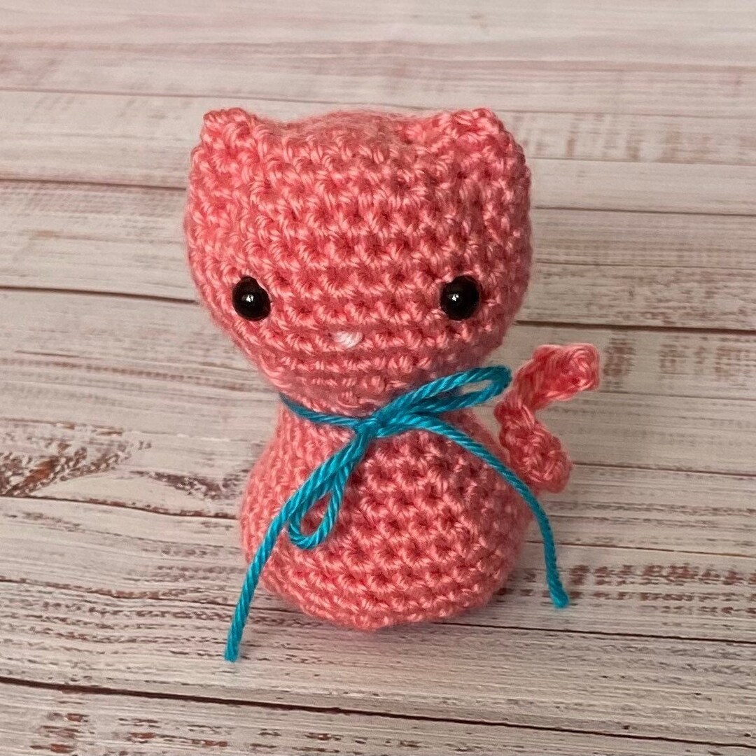 Pink Tiny Cat Plush, Strawberry Pink Cat Plushie, Cat Stuff for Women ...