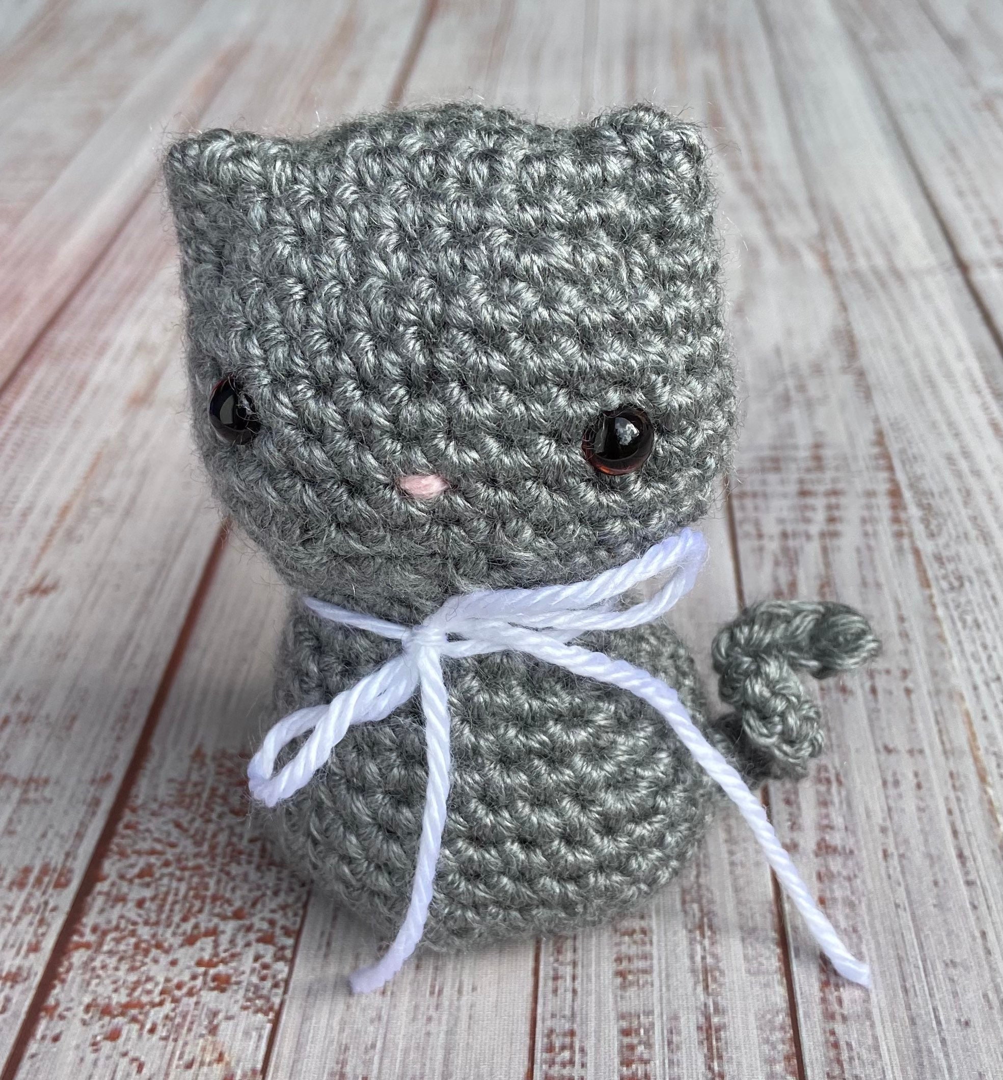 Small Grey Cat Plushie, Cat Stuffed Animal, Kawaii Cat Plush, Grey Cat ...