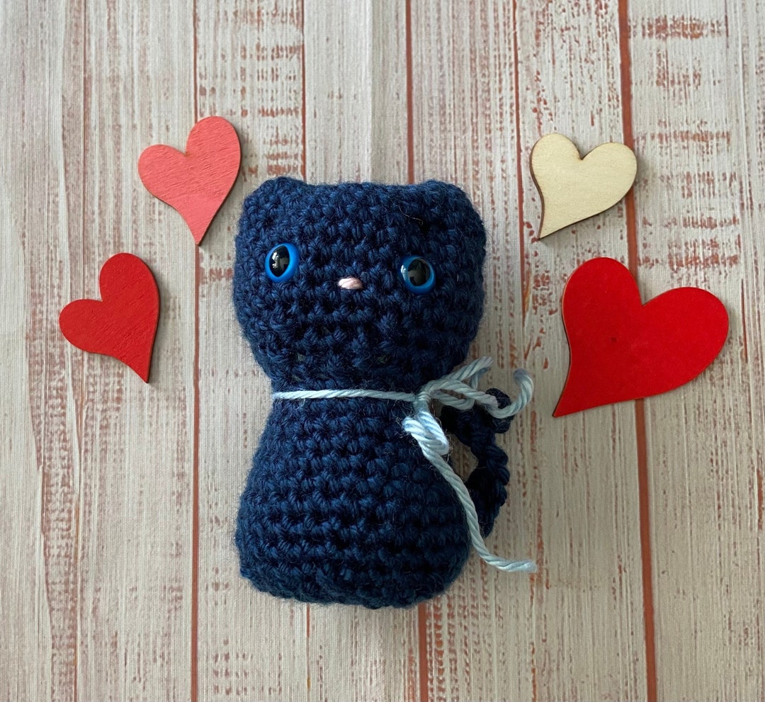 Navy Blue Cat Stuffed Animal | Cat Stuffed Toy | Cat Stuffy | Small ...