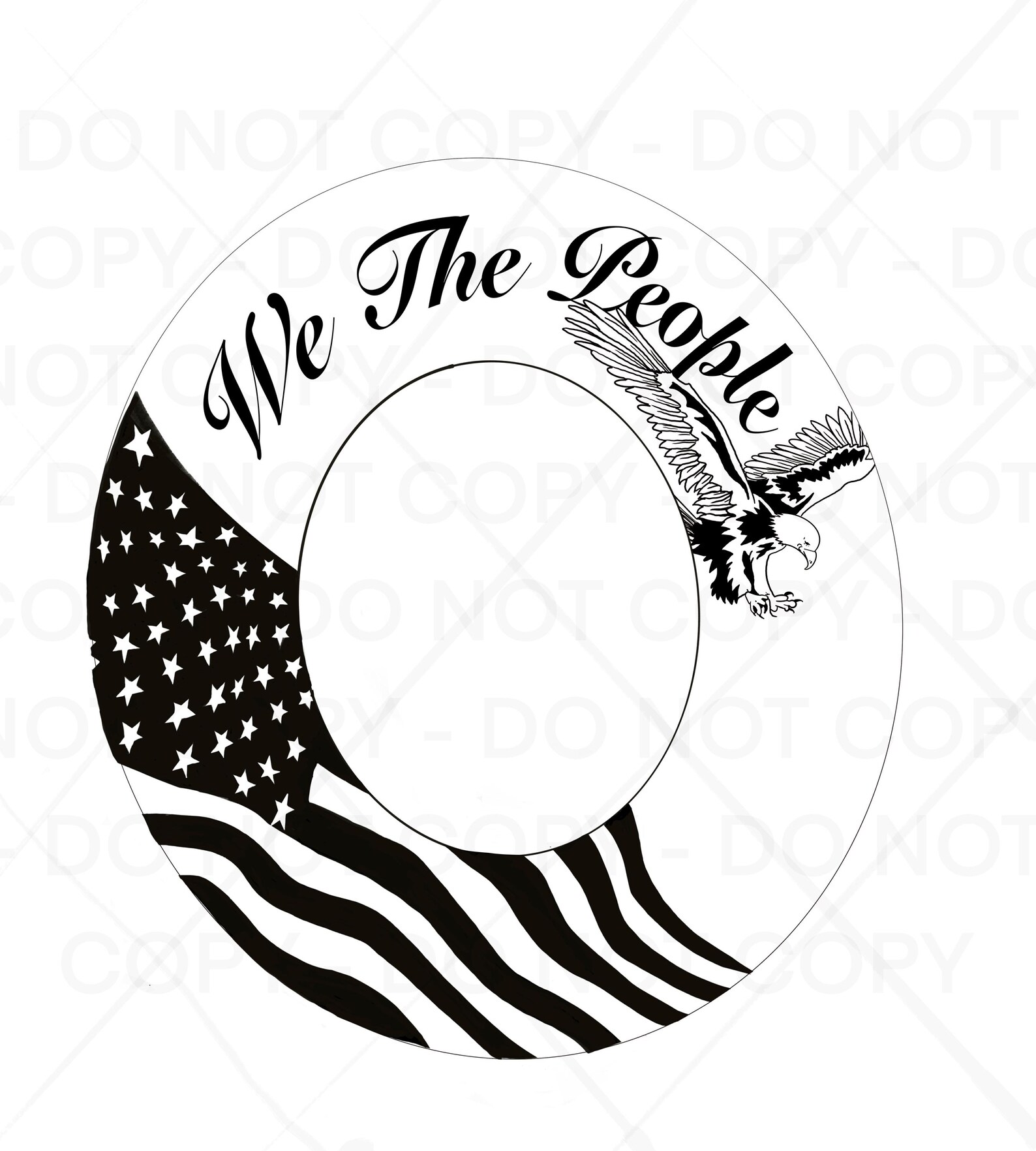 Flag Eagle We the People Traceable Design, Hat Burning Tracing Stencil ...
