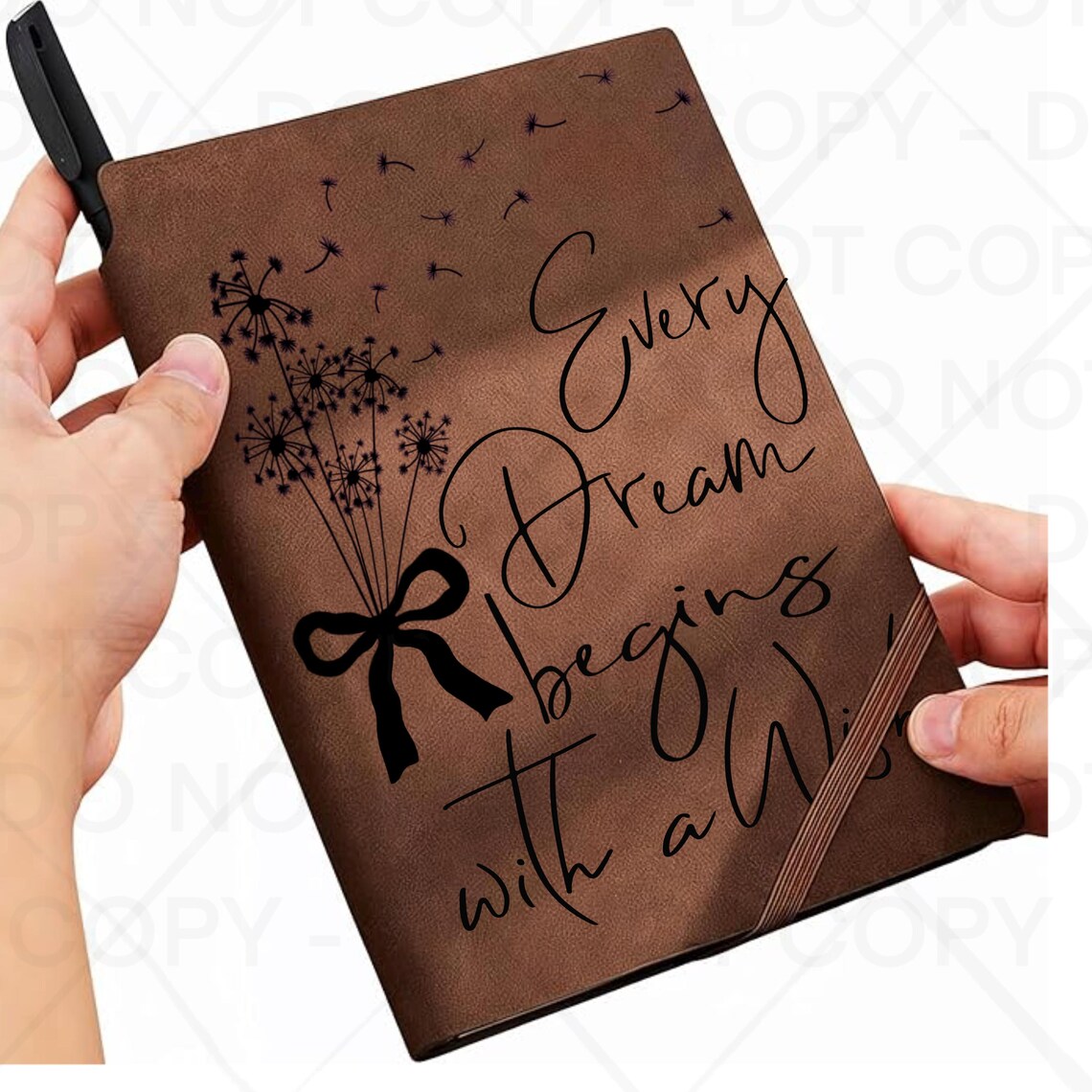 Every Dream Begins With a Wish, Dandelion Notebook/journal Traceable ...