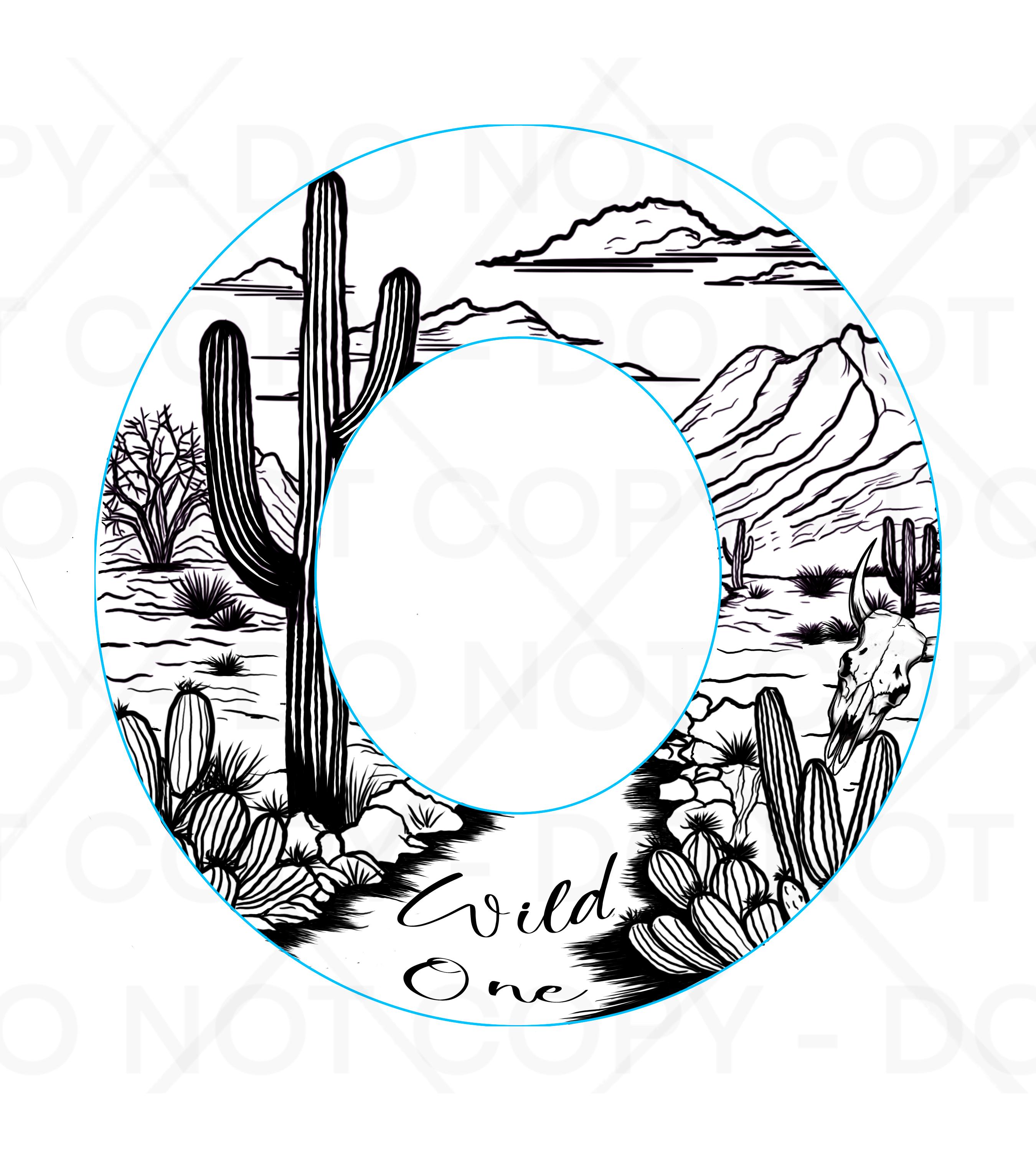 Western Desert Hat Burning Traceable Design, Hat Burning Tracing ...