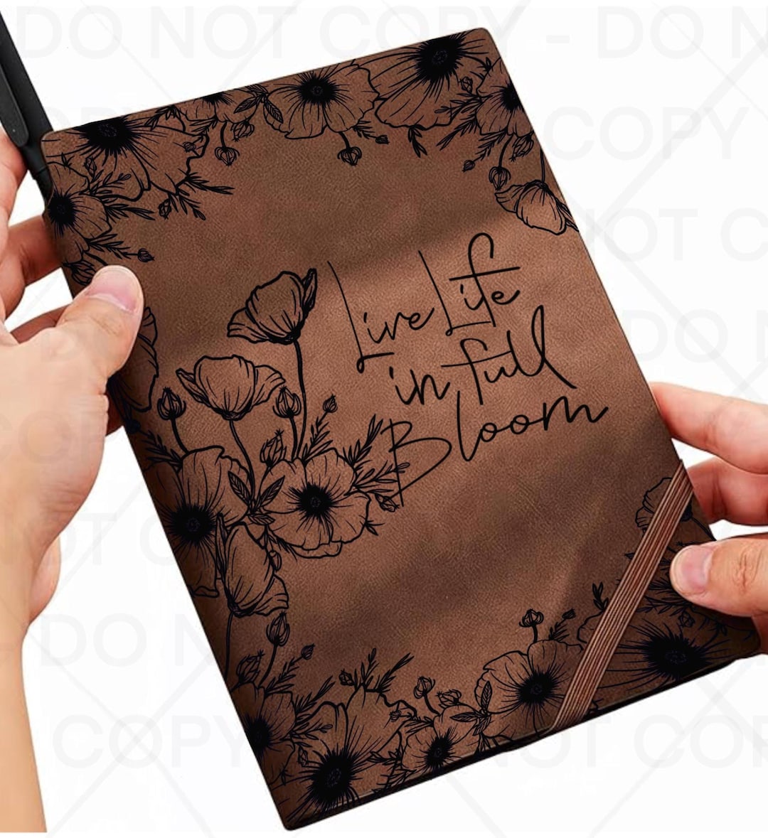 Live Life in Full Bloom Journal/notebook Traceable Design, Stencil, SVG ...