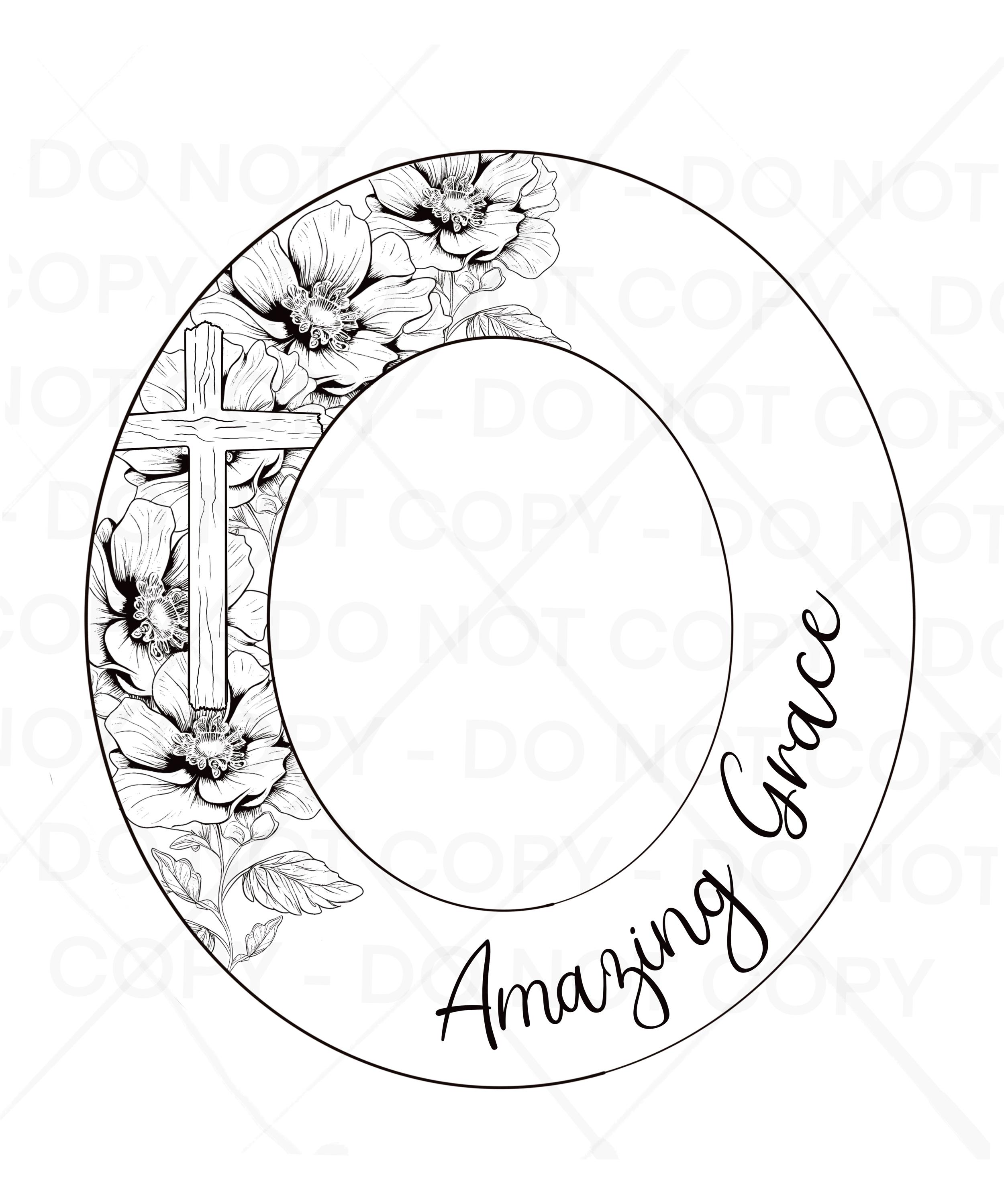Amazing Grace Flower Hat Burning Traceable Design, Hat Burning Tracing ...