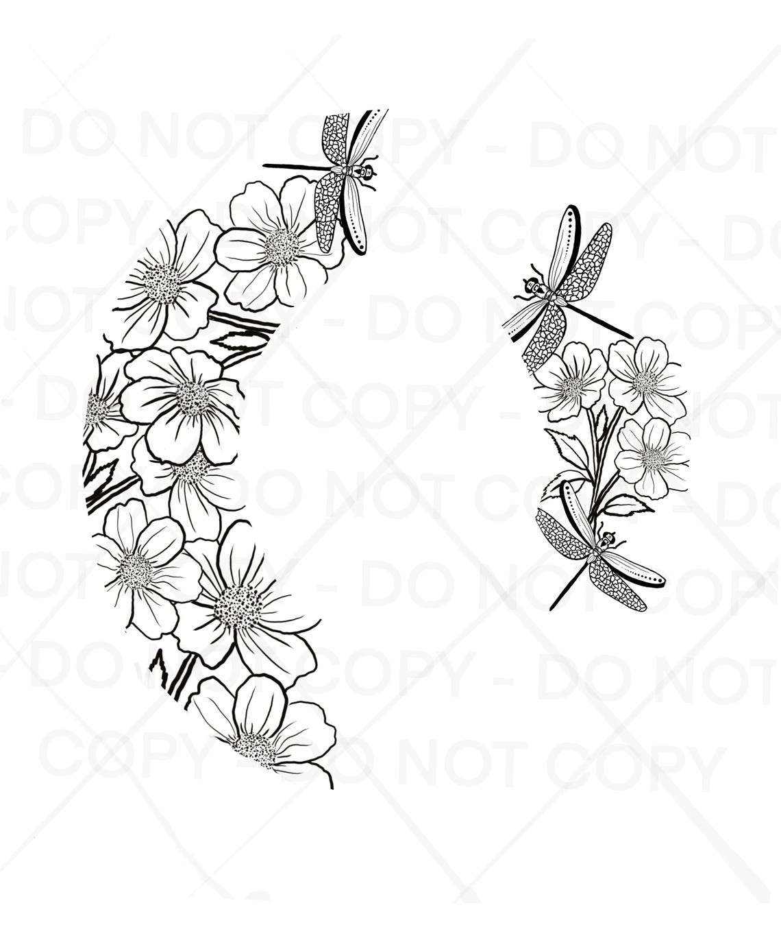 Dragonfly Hat Burning Traceable Design, Hat Burning Tracing Stencil for ...