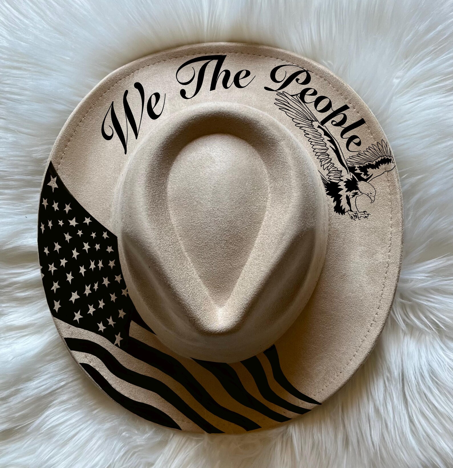 Flag Eagle We the People Traceable Design, Hat Burning Tracing Stencil ...