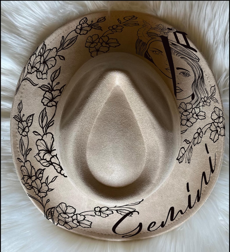 Horoscope, Gemini Zodiac Hat Burning Traceable Design, Hat Burning ...