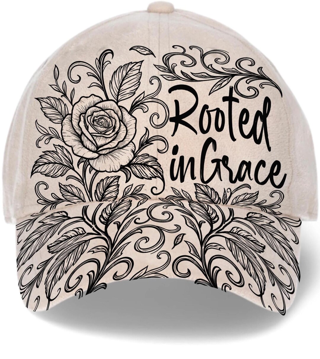 Rose / Rooted in Grace Hat Burning Traceable Design, Stencil for ...