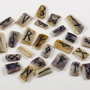 Handmade Runes Made in Real Bone - Etsy