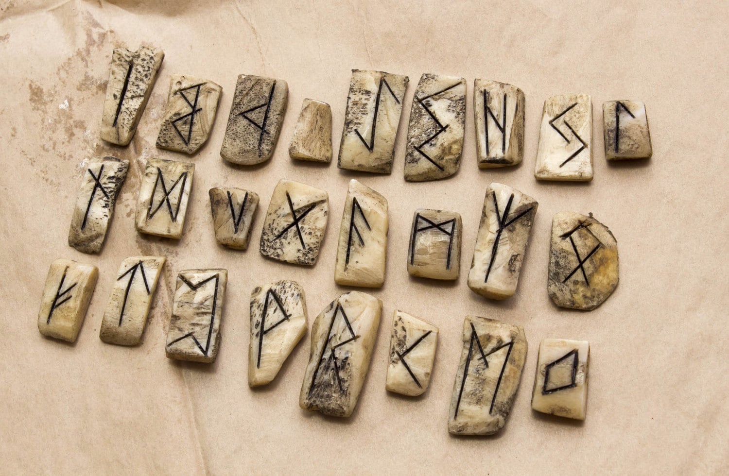 Handmade Runes Made in Real Bone - Etsy