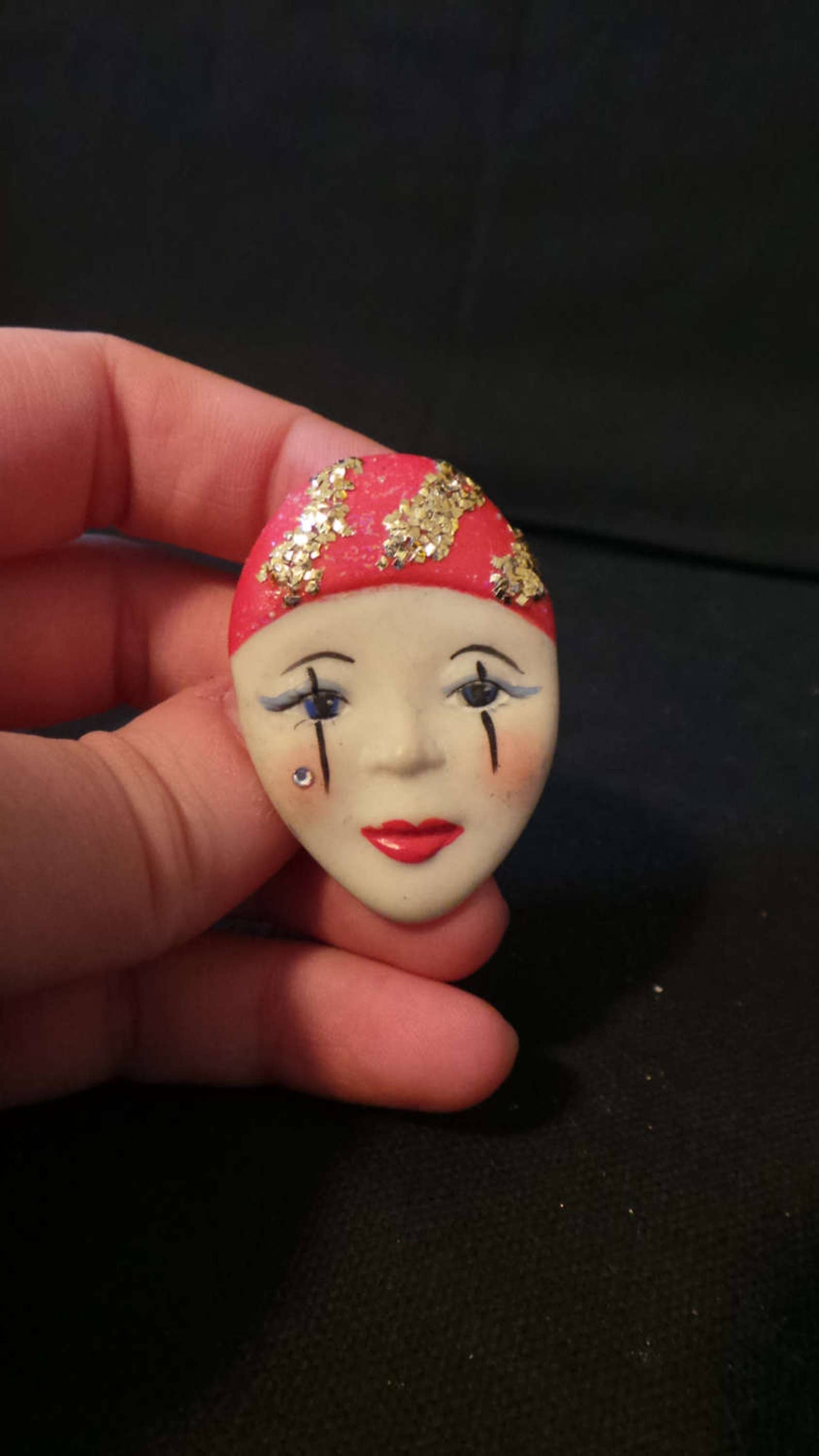 Vintage Ceramic French Mimi Painted Face Cameo Oriental Geisha - Etsy