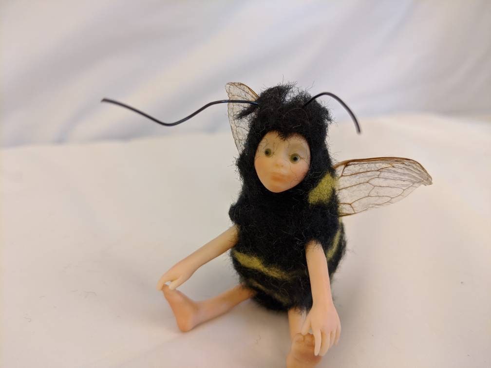 Handmade Artisan Polymer Clay Miniature Bumblebee Honey Bee | Etsy