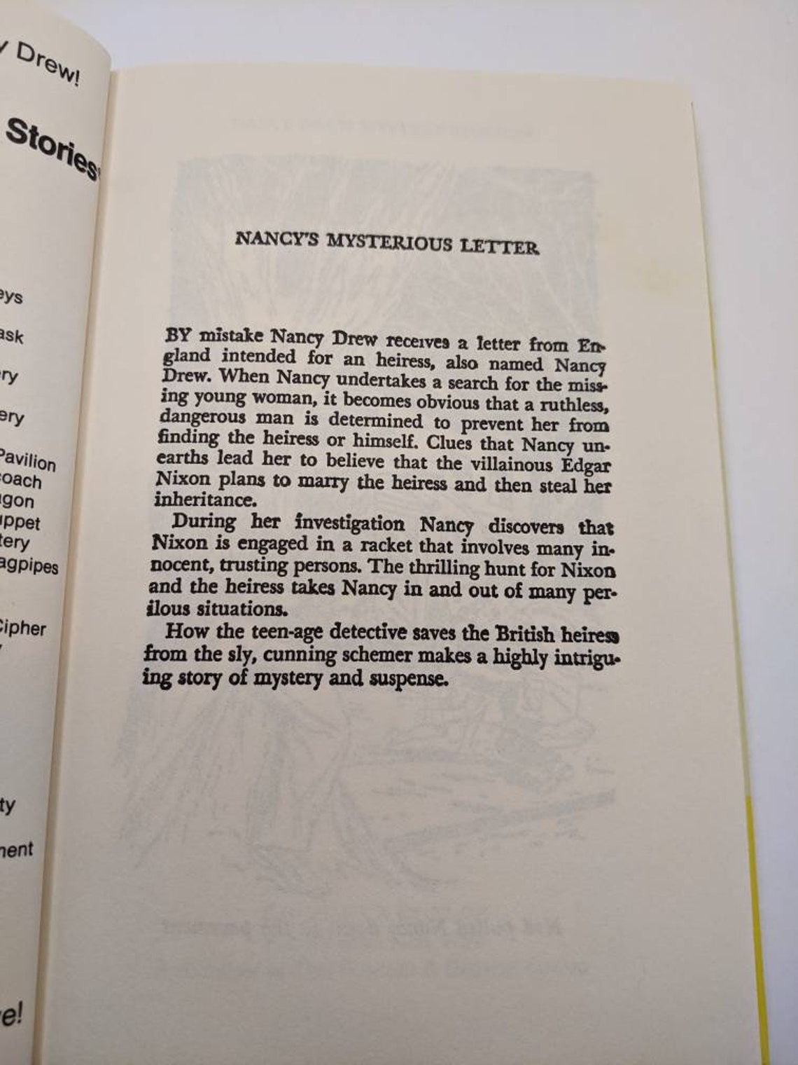 Nancy Drew Mystery Stories 8 Nancy's Mysterious Letter - Etsy
