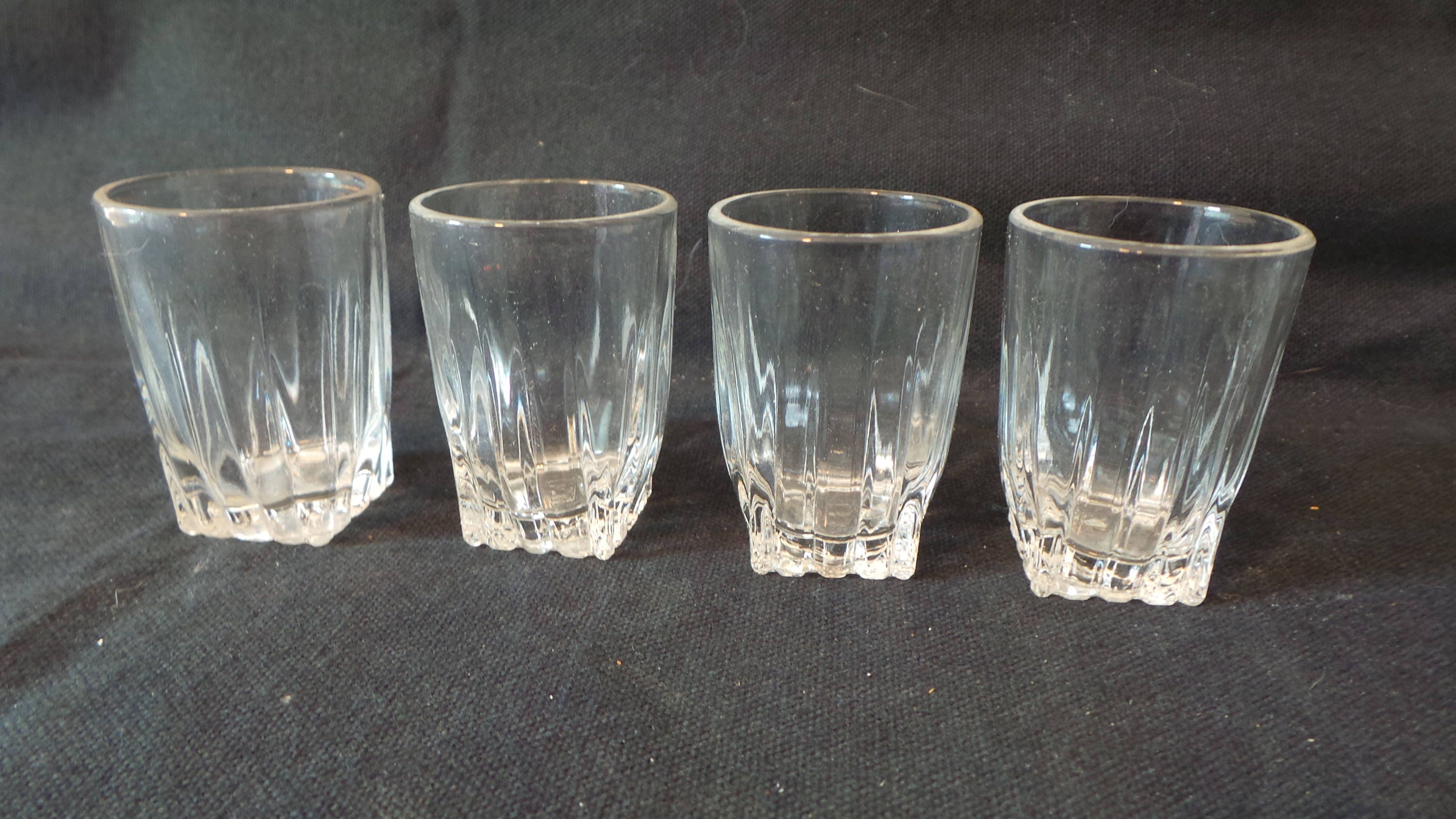 SALE Vintage Clear Pressed Glass Lead Crystal Cups Candlestick Candy ...