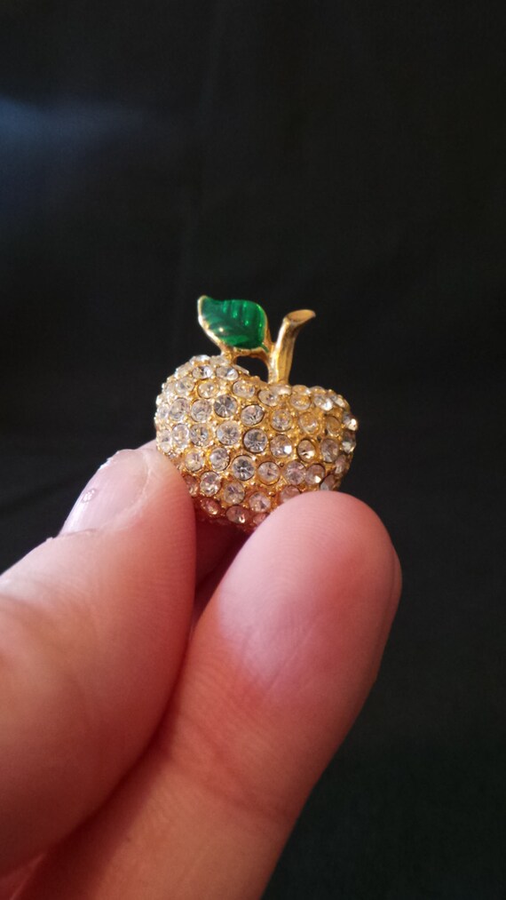 Vintage enamel apple fruit - Gem