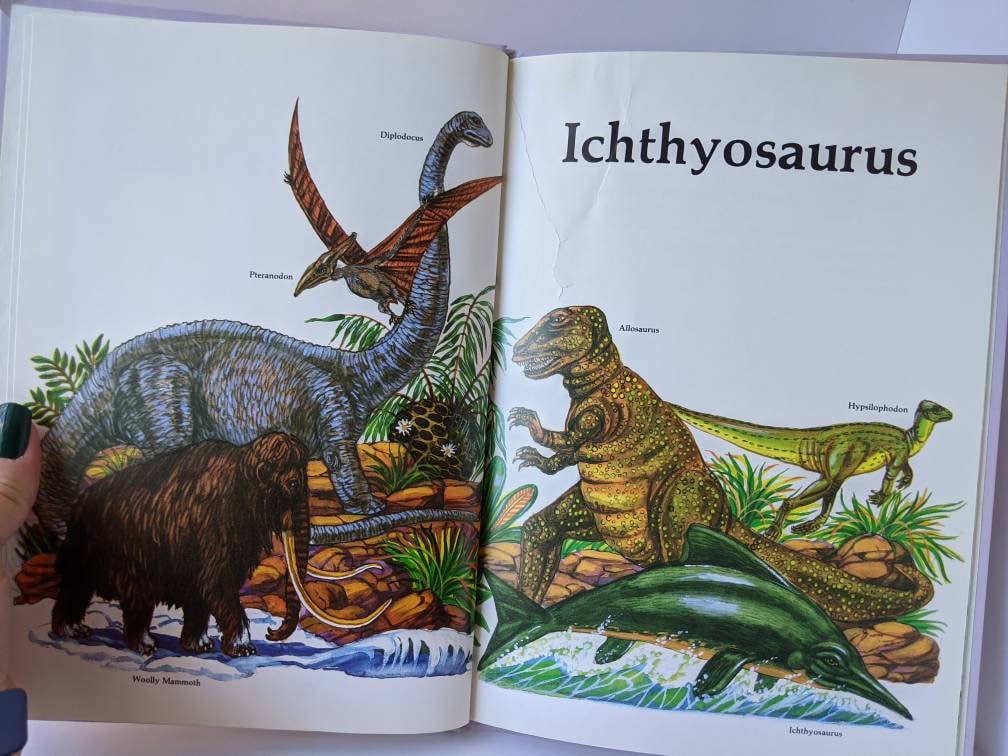 Vintage 1984 Ichthyosaurus Dinosaur History Science Homeschool | Etsy