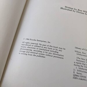 Vintage 1984 Ichthyosaurus Dinosaur History Science Homeschool ...