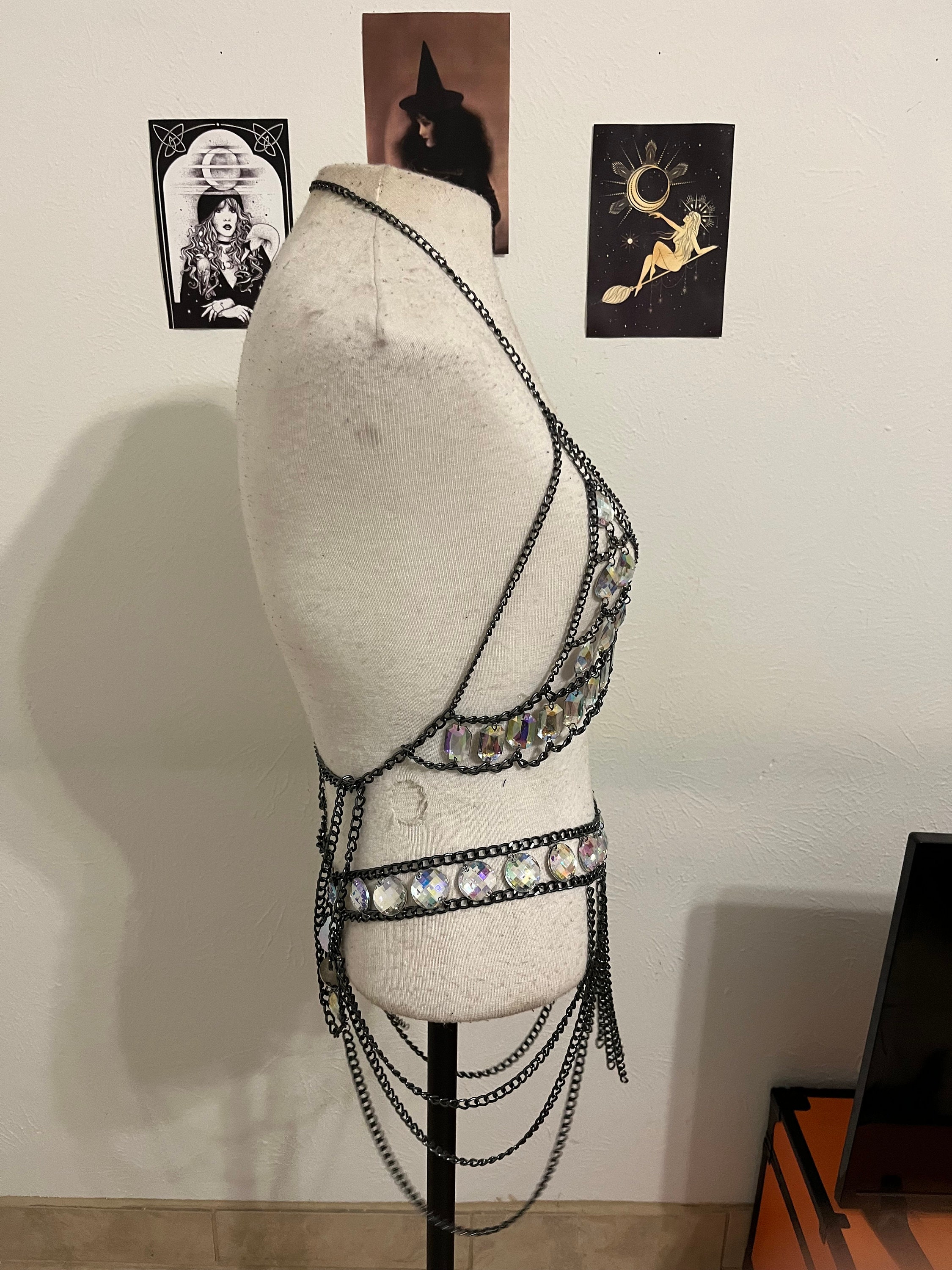 Chain Outfit/edc Outfit/edc Bra/festival Outfit/halloween Costume ...