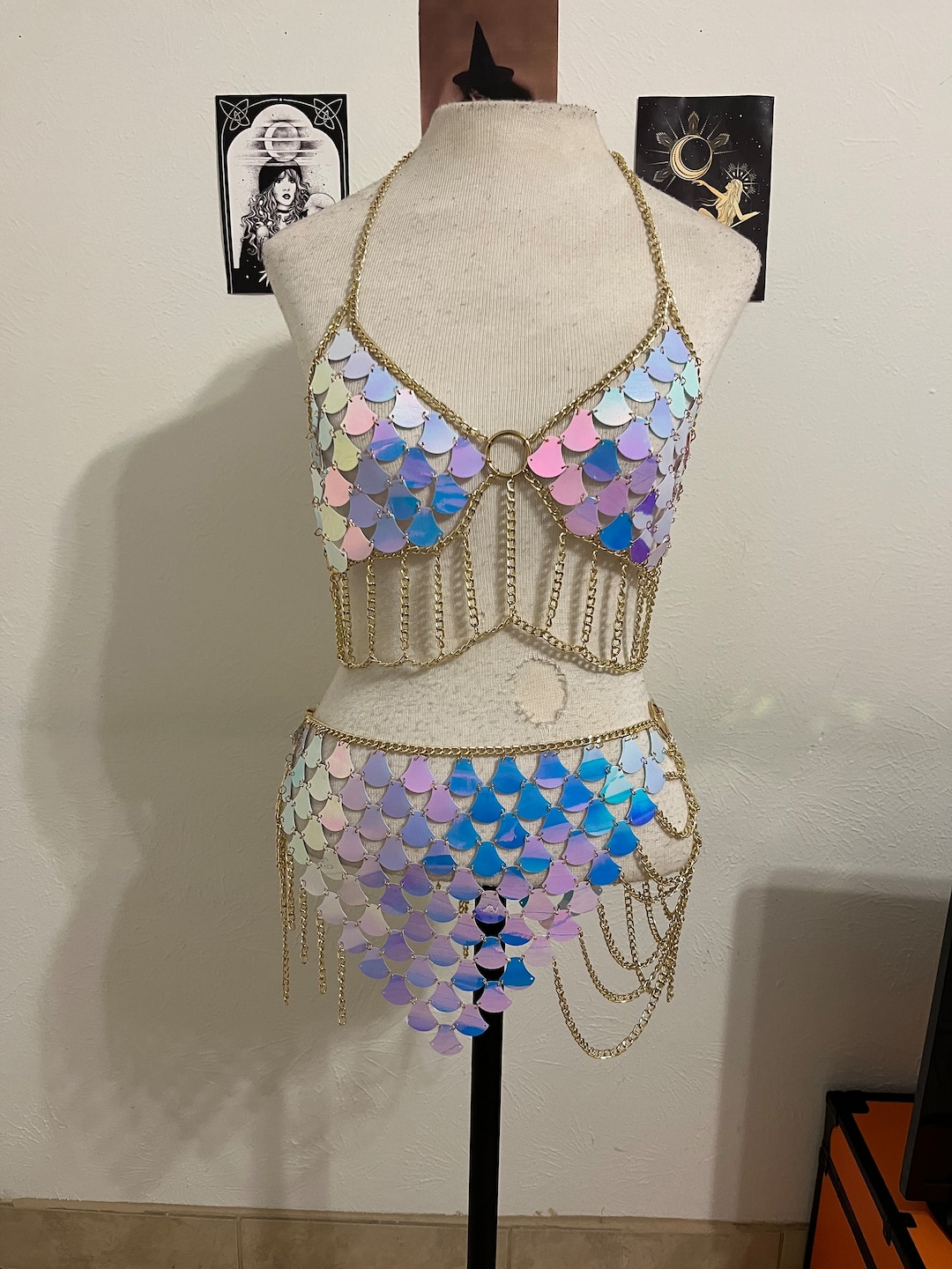 Chain Outfit/edc Outfit/edc Bra/festival Outfit/halloween Costume ...