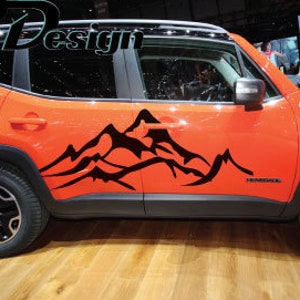 Mountain SUV off Road Tattoo Design Tribal Door Bed Side Pickup Vehicle ...