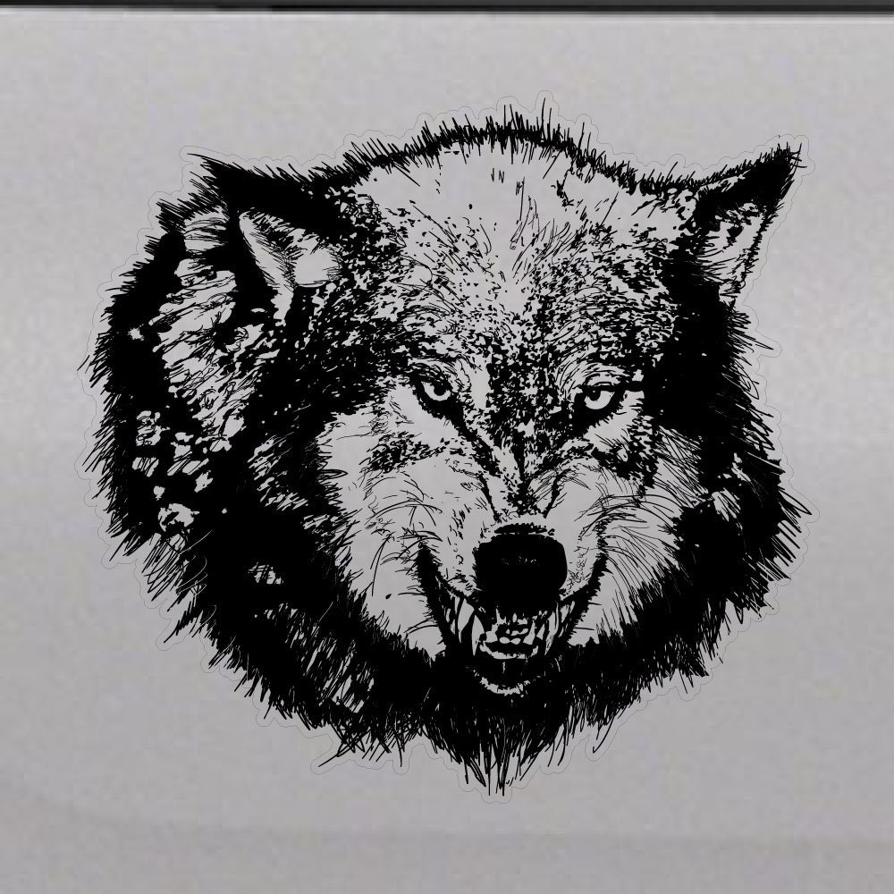 Wolf Werewolf Growling Teeth Window Bed SUV Hood Door Graphic | Etsy
