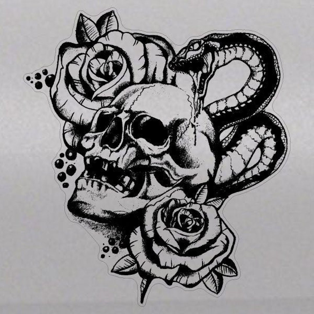 Snake Skull Devil Reaper Demon Window Bed SUV Hood Door Graphic Vinyl ...