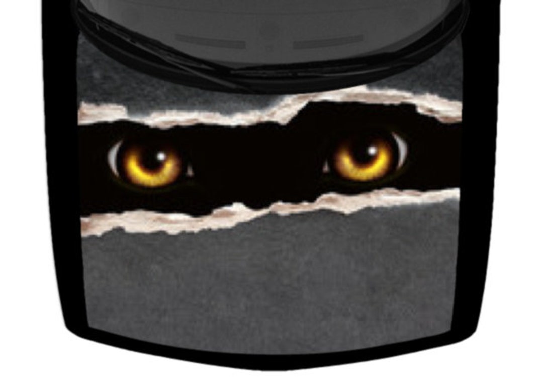 Peeking Through Ripped Tear Horror Creepy Eyes Car Pickup SUV Truck ...