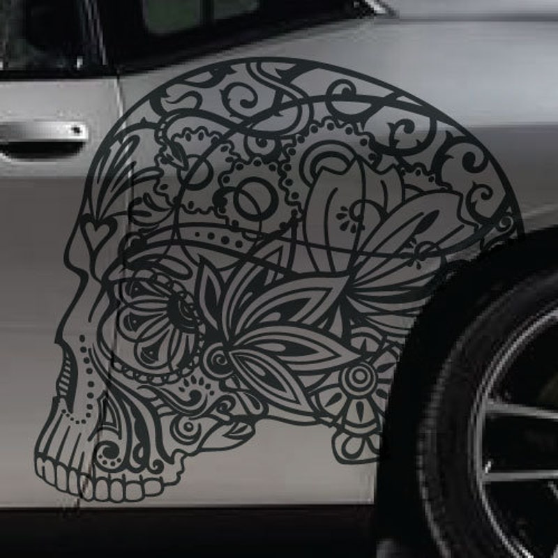 Sugar Skull Decal - Etsy