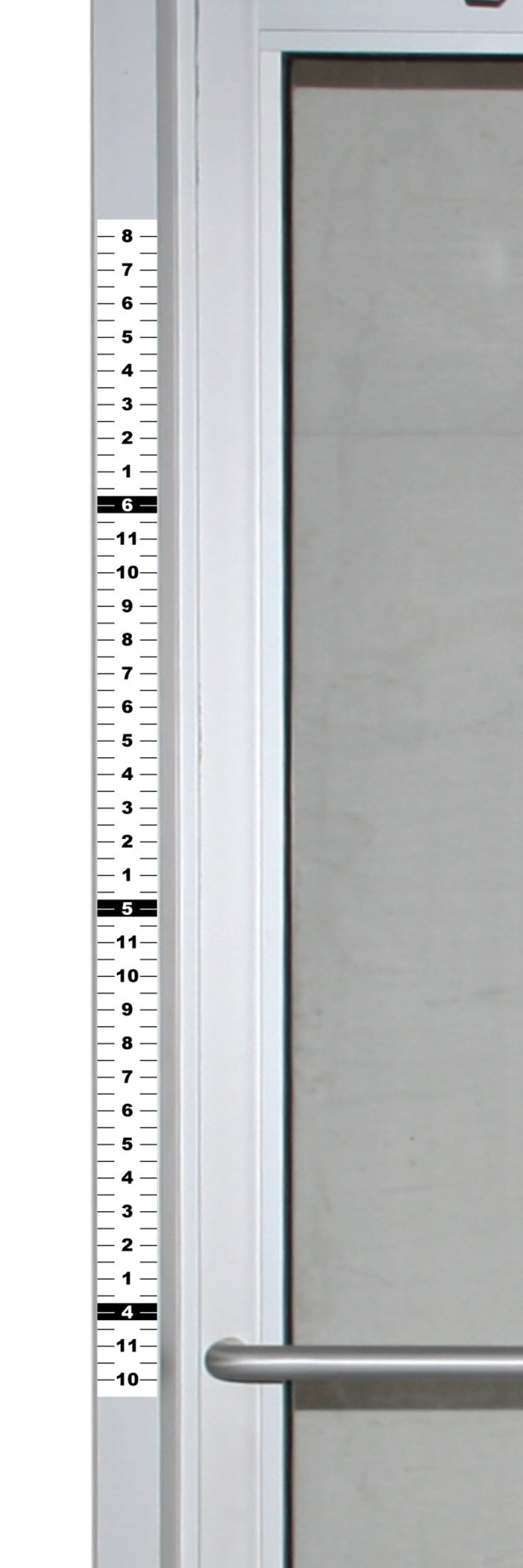 Set of 2 - Security Height Ruler Tape Door Frame 1.75" X 35" Black ...