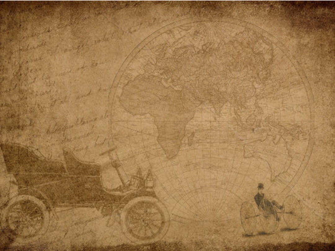 Old Time Map World Poster Print Paper OR Wall Vinyl - Etsy