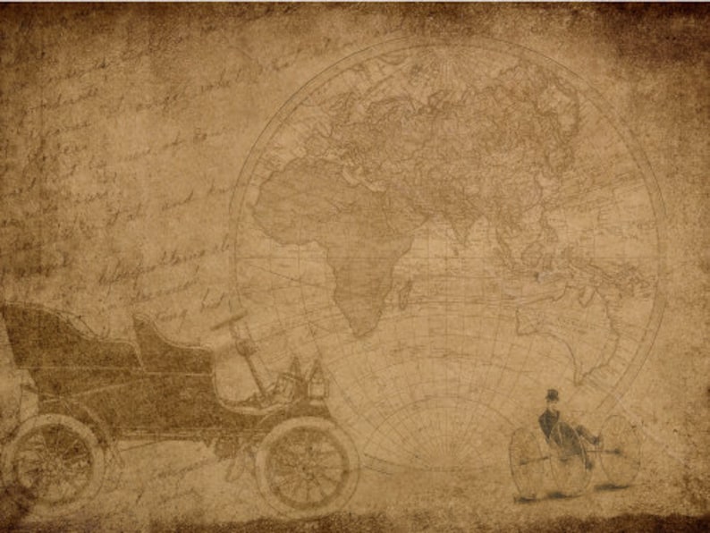 Old Time Map World Poster Print Paper OR Wall Vinyl - Etsy