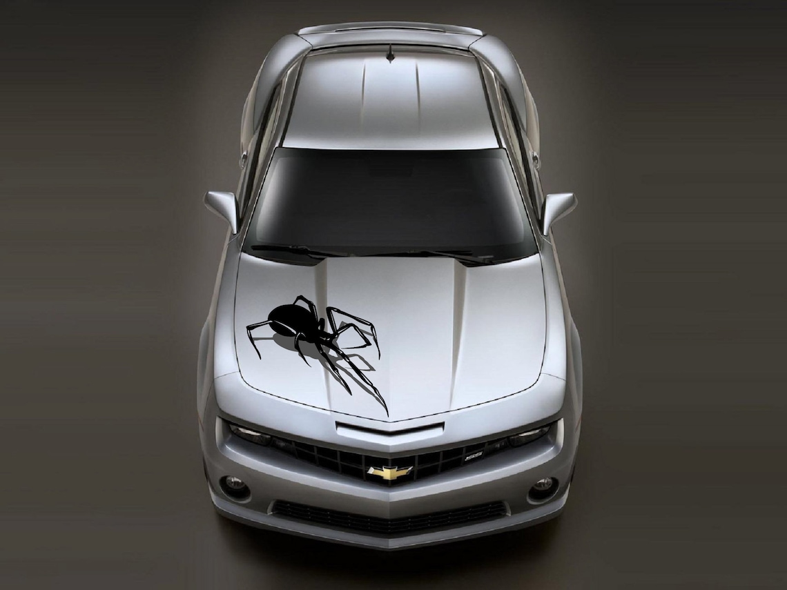 3D Spider Crawling Shadow Side Bed Hood Doors Graphic Vinyl - Etsy