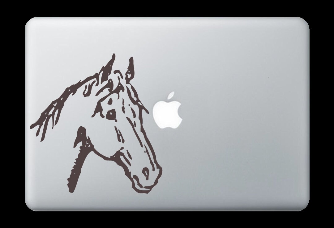 Horse Head Steed Face USA Car Computer Laptop Vinyl Decal Sticker USA ...
