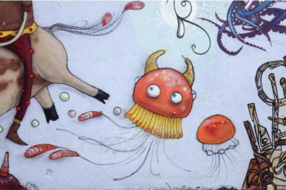 Cartoon Drawing Colors Abstract Poster Print Paper OR Wall | Etsy