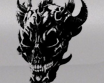 Evil Skull Decal - Etsy